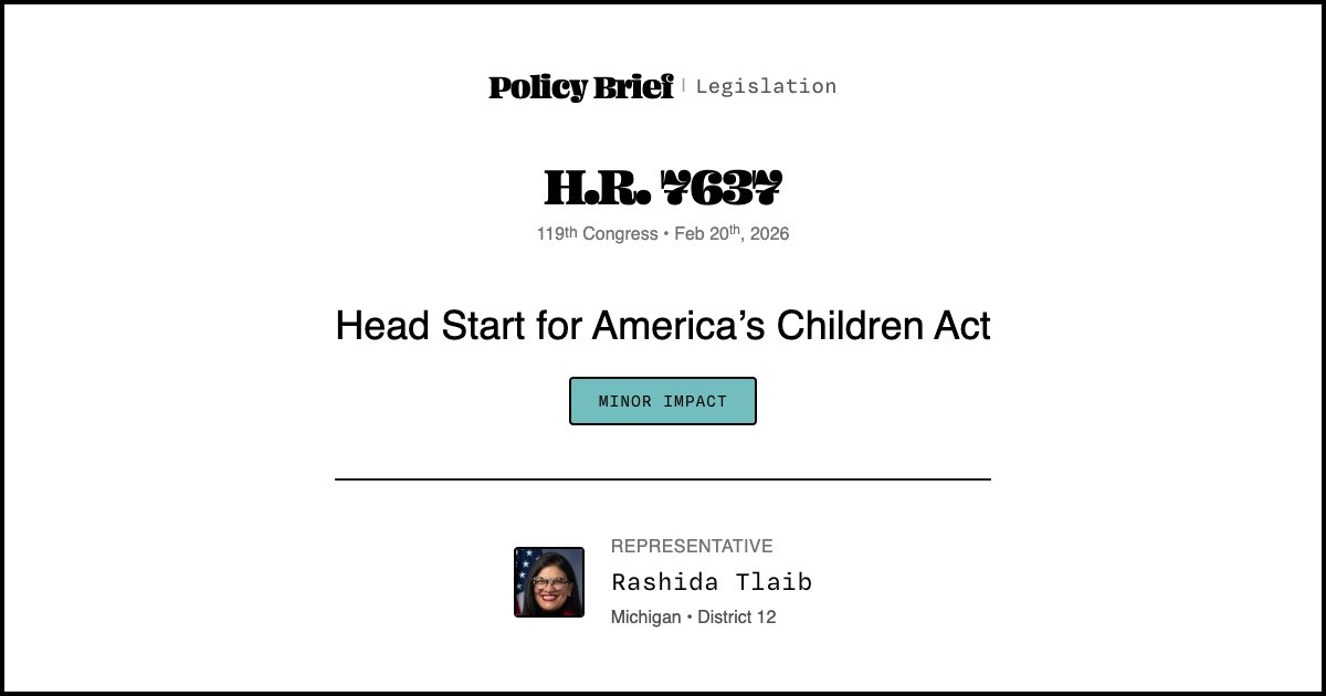 H.R. 7637 - Head Start for America’s Children Act